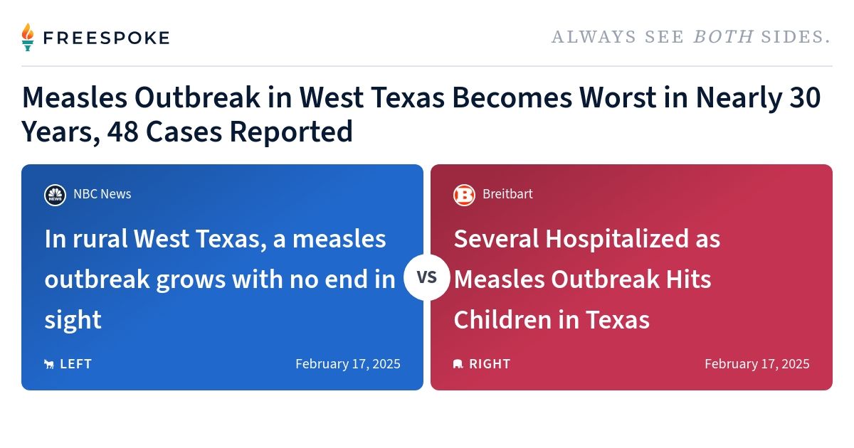 Measles Outbreak in West Texas Becomes Worst in Nearly 30 Years with 48 ...