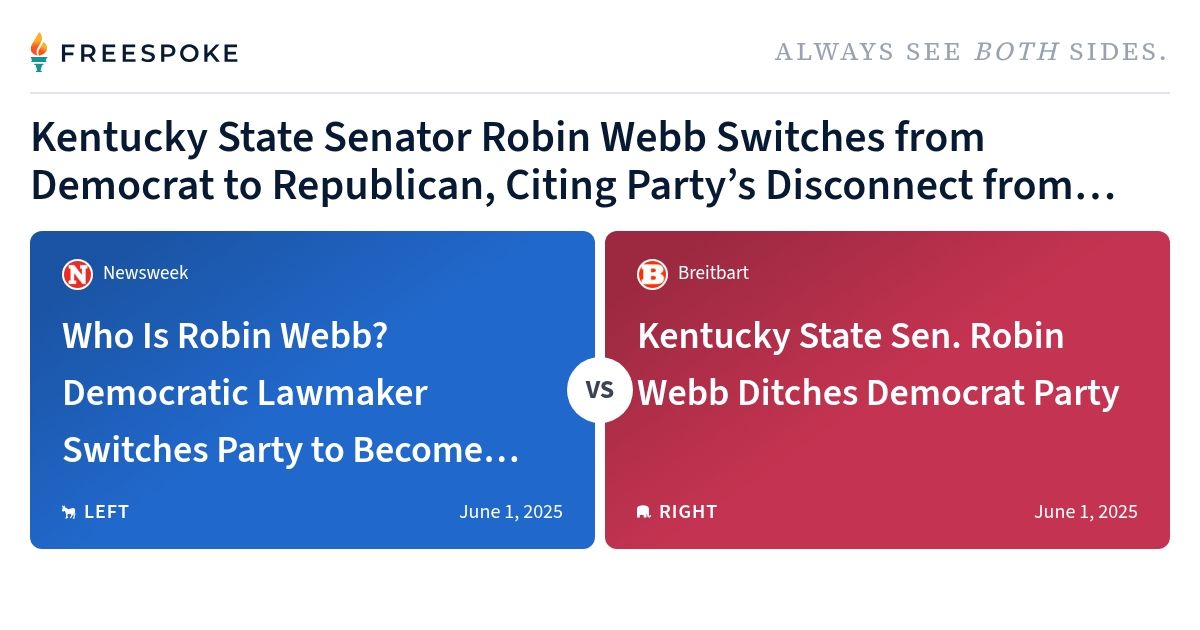 Kentucky State Senator Robin Webb Switches from Democrat to Republican ...